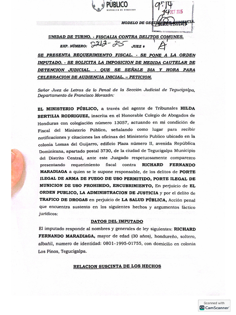Richard Fernando Maradiaga Porte Ilegal | PDF