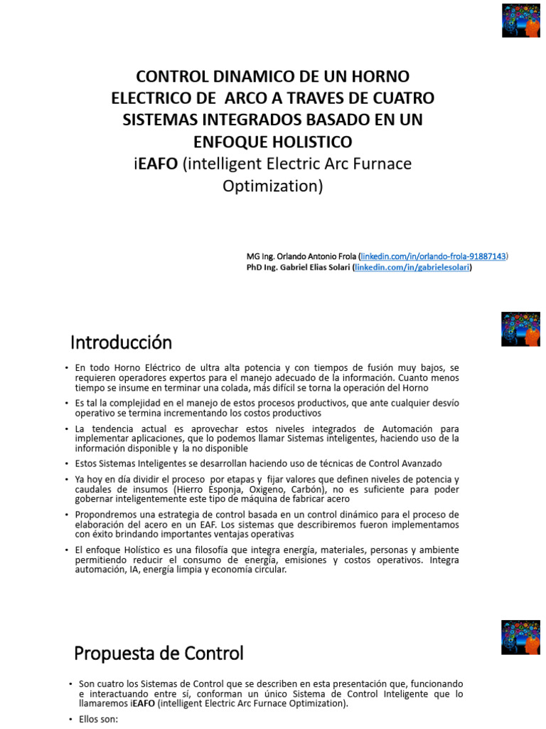 Control Dinámico de Horno Eléctrico EAF | PDF | Acero | Alto horno