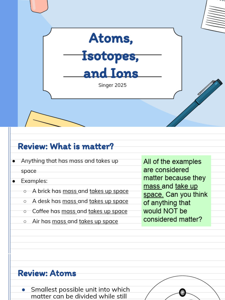Atoms, Isotopes, and Ions | PDF | Atoms | Proton
