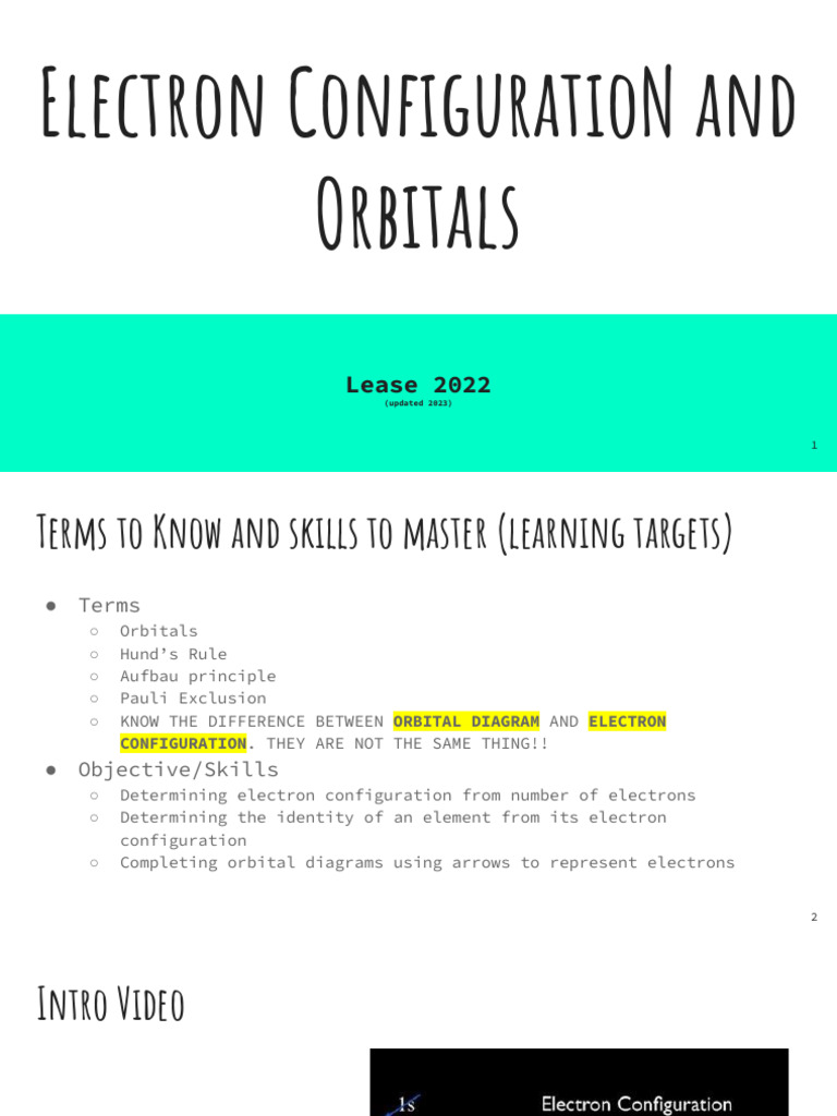 Electron Configuration and Orbitals | PDF | Electron Configuration | Atomic Orbital