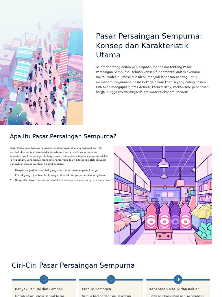 Pasar Persaingan Sempurna Konsep Dan Karakteristik Utama | PDF