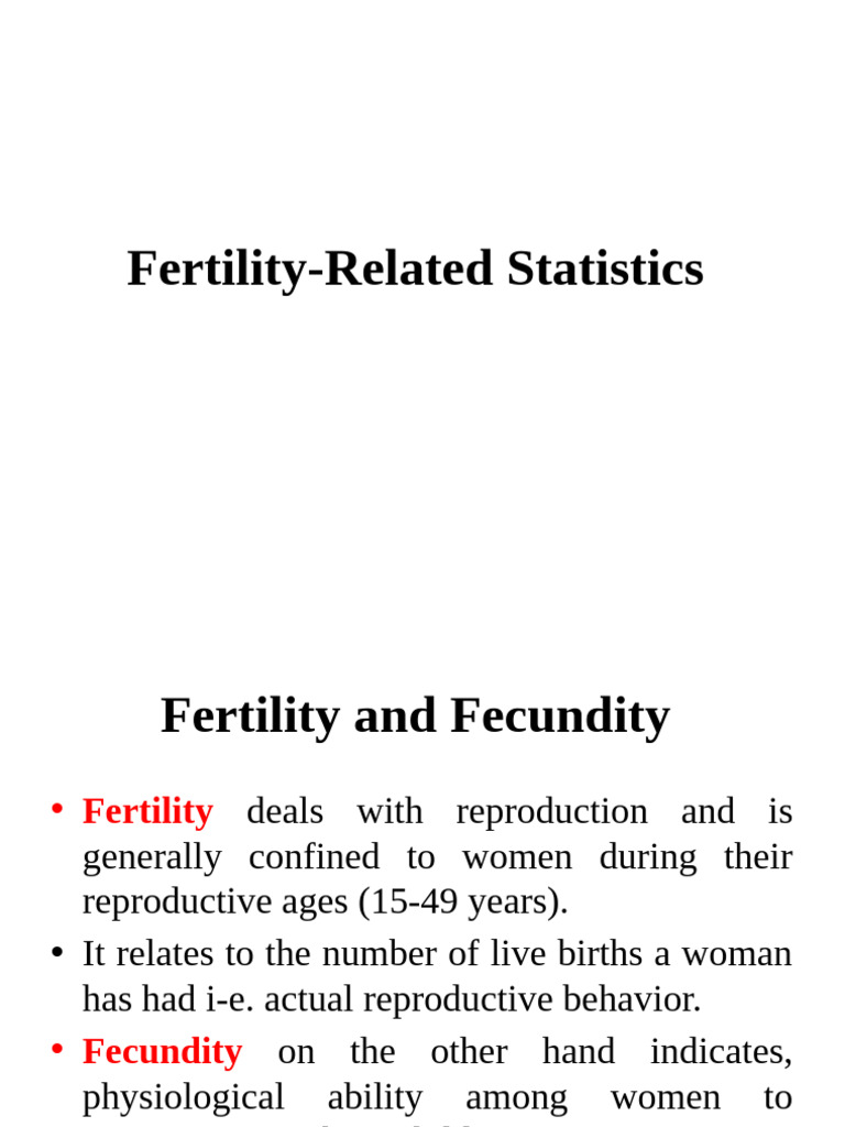 Fertility Related Statistics | PDF | Fertility | Total Fertility Rate