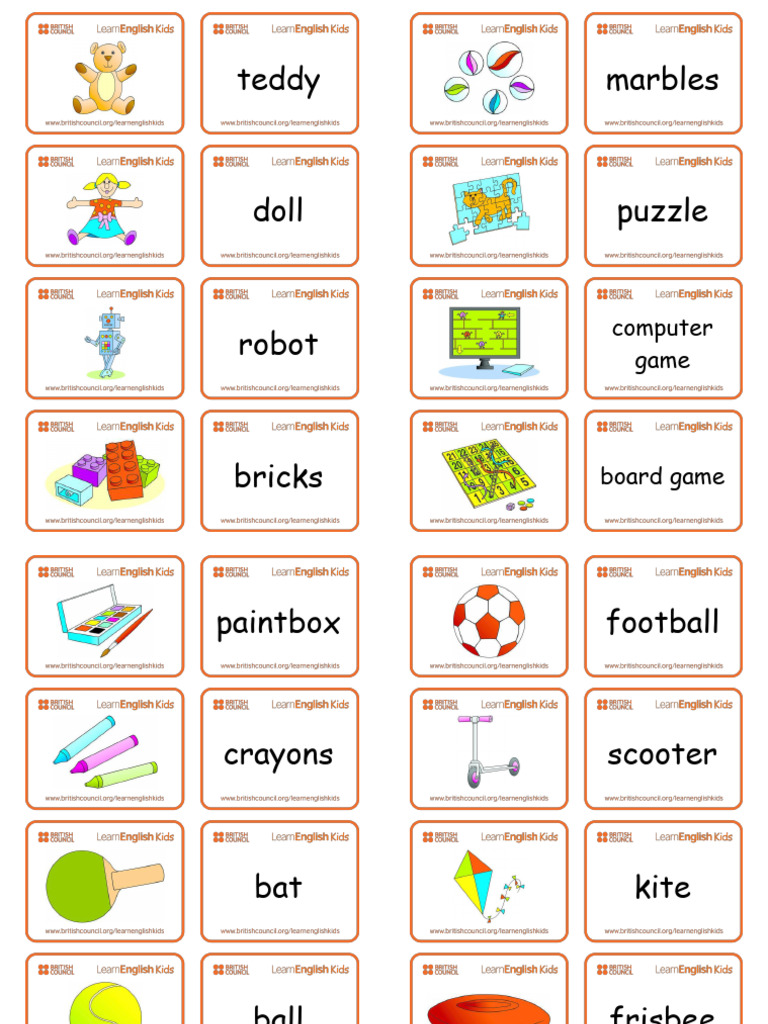1 Flashcards Toys | PDF