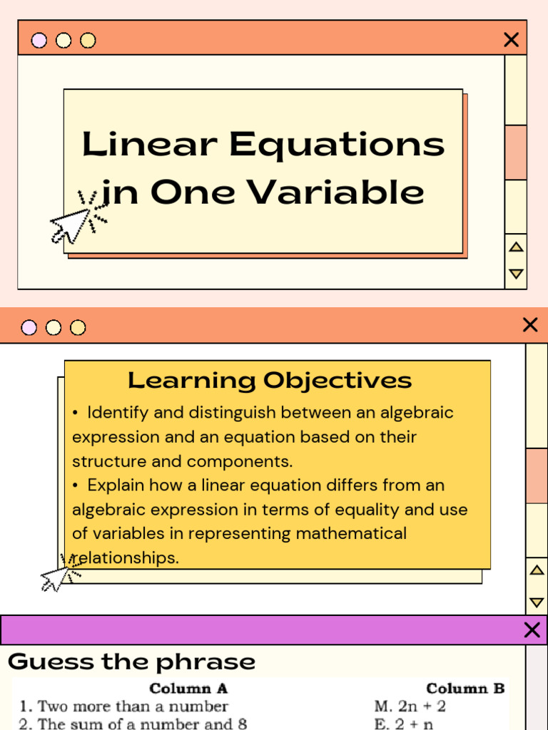Understanding Linear Equations | PDF | Equations | Algebra