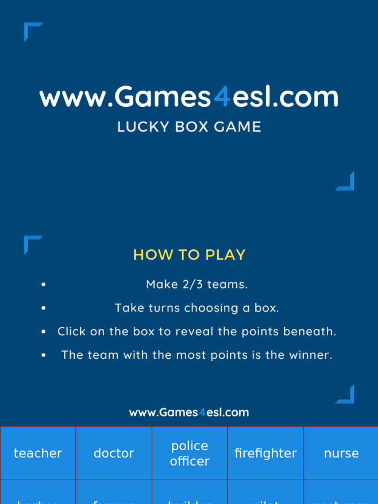 Jobs Lucky Box PPT Game | PDF