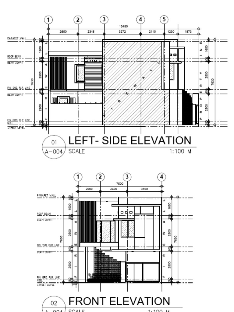 Left-Side Elevation: Parapet Wall | PDF