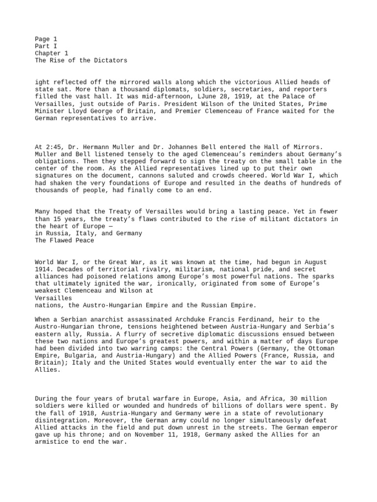 Dictators Rise Post-Treaty of Versailles | PDF | Vladimir Lenin ...