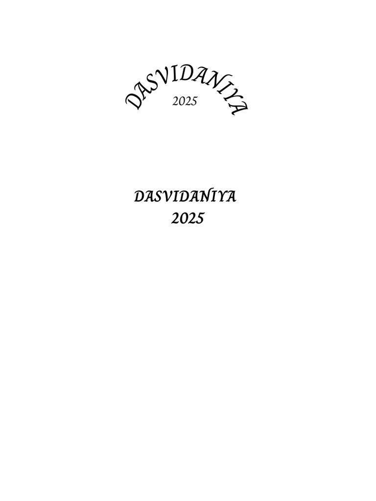 Dasvidaniya 2025 | PDF