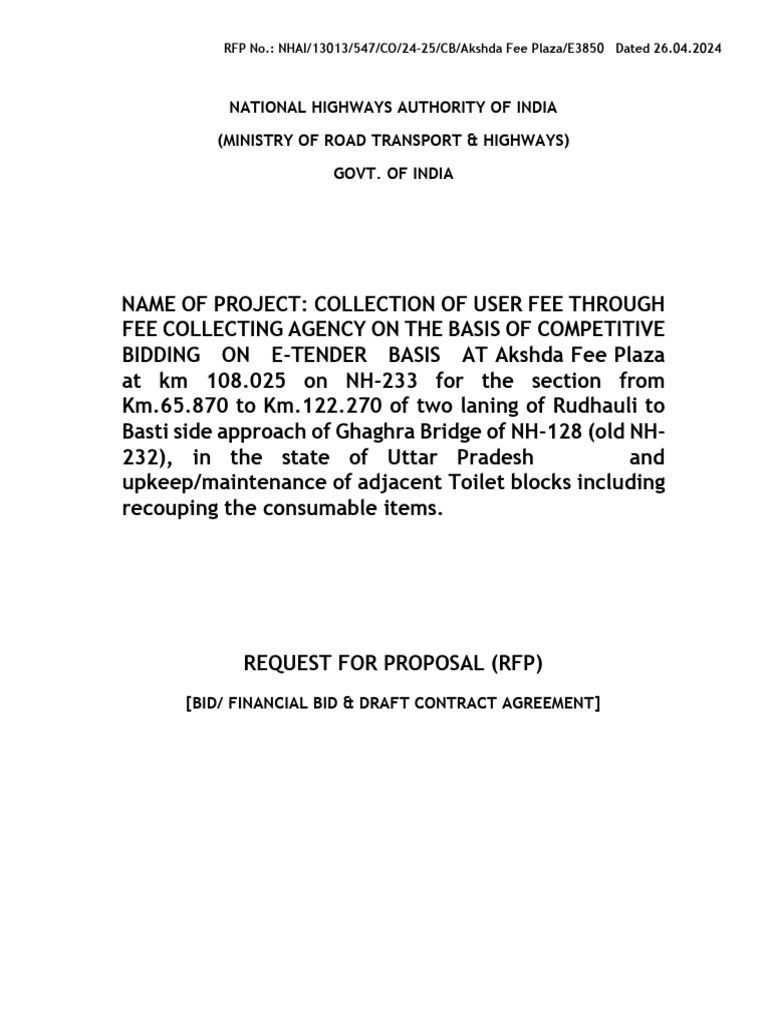 RFP-Standard RFP Akshda 2 | PDF | Damages | Tort