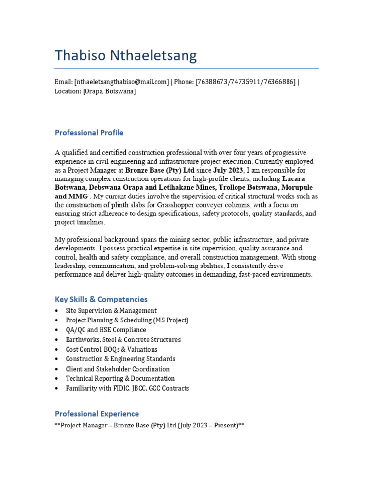Project Manager in Civil Engineering | PDF | Quality Assurance | Concrete