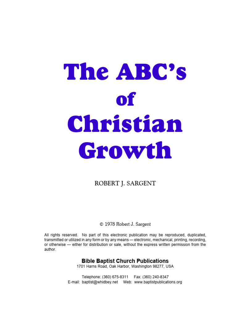 ABCs of Christian Growth | PDF | Christian Church | Assurance (Theology)