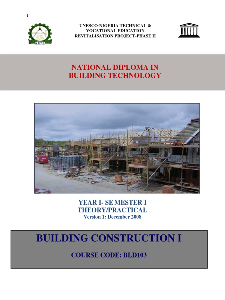 Building Construction I Overview | PDF