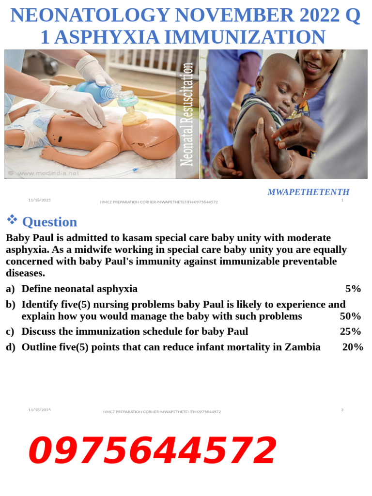 Asphyxia (Immunization) Marking Key | PDF | Breastfeeding | Infant ...