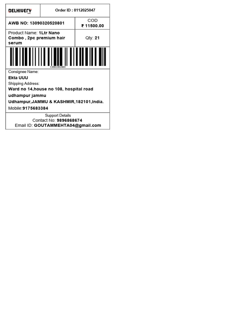 Label 1004362623 | PDF