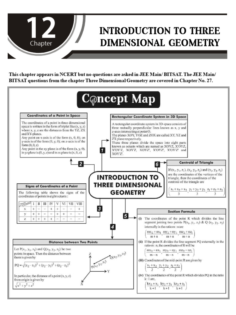 Introduction To Three Dimensional Geometry | PDF | Triangle | Cartesian ...