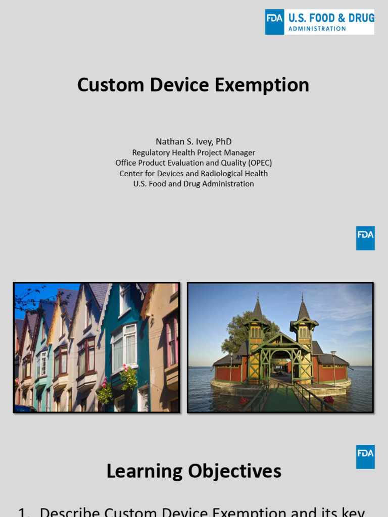 Custom Device Exemption Slides | PDF | Health Sciences | Health Care