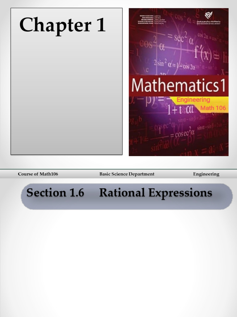 Fundamentals: Section 1.6: Rational Expressions | PDF | Multiplication ...