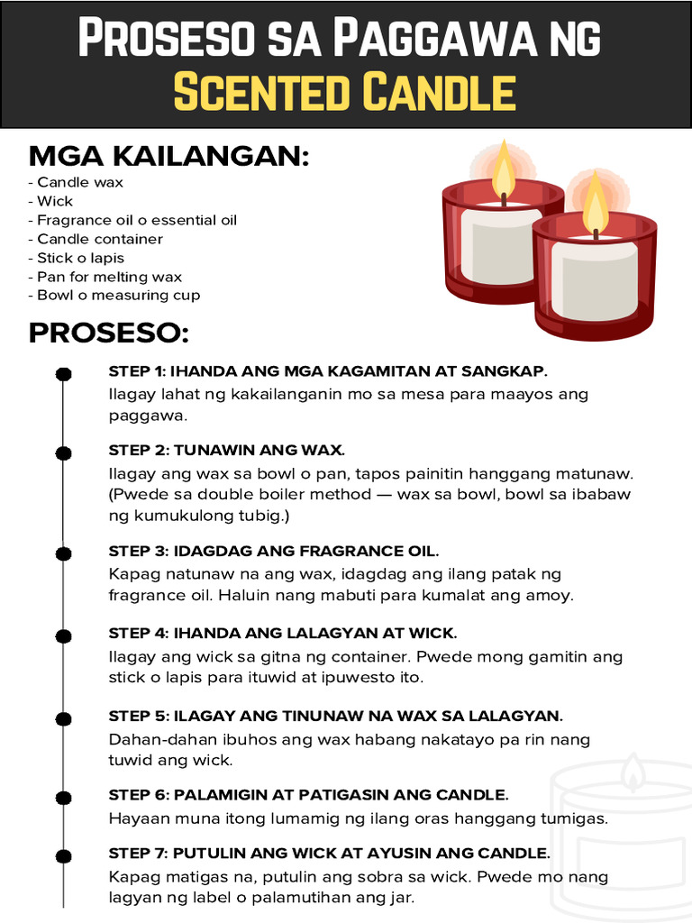 Proseso Sa Paggawa NG Scented Candle - 20251105 - 142223 - 0000 | PDF