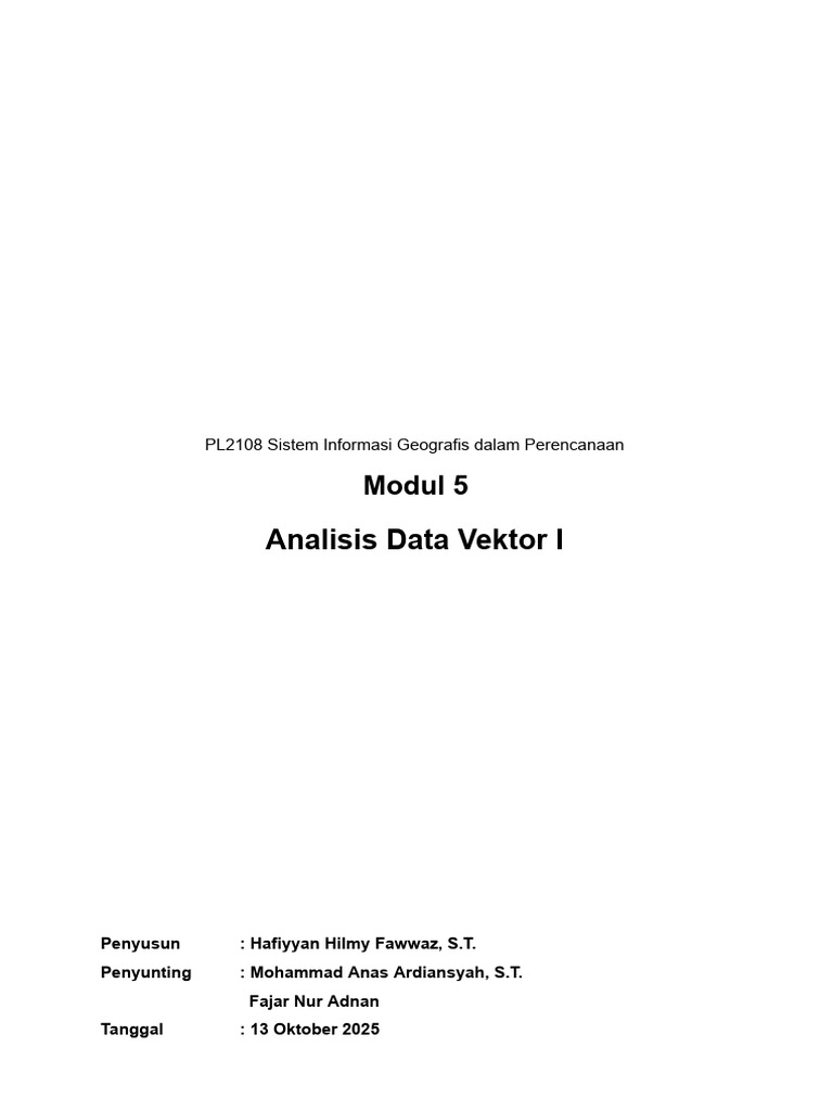 Modul 5 - Analisis Data Vektor I | PDF