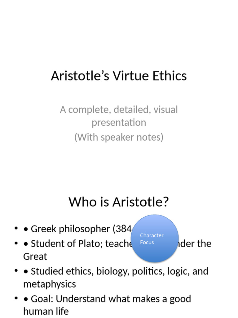 Aristotle's Virtue Ethics Explained | PDF