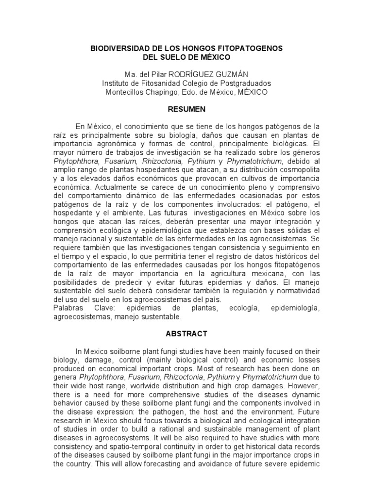 5 Bio Divers Id Ad de Los Hongos Fitopatogenos | PDF