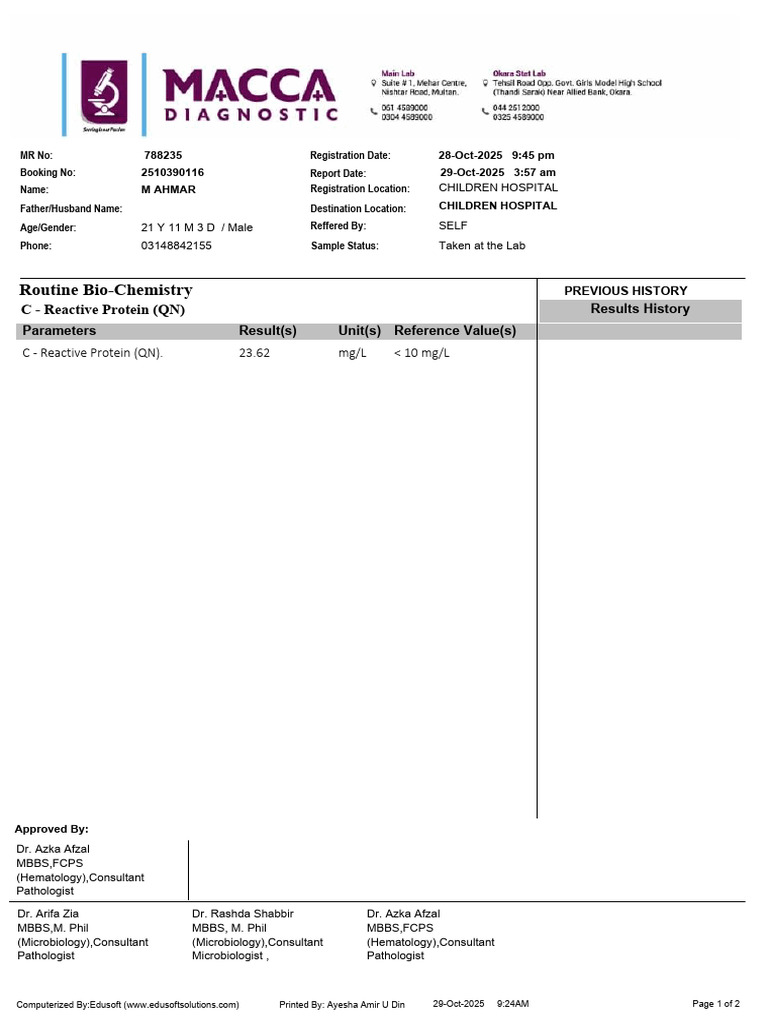 Lab Test | PDF