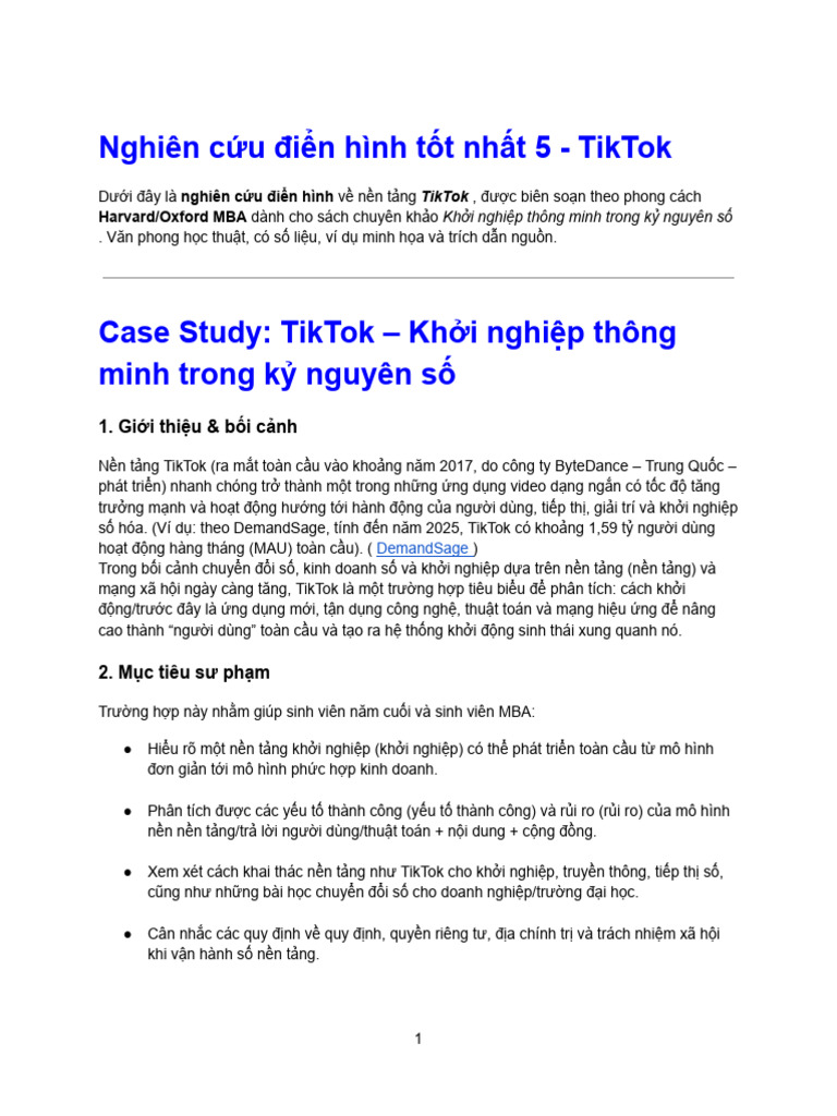 Best Case Study 5 - TikTok - EN | PDF