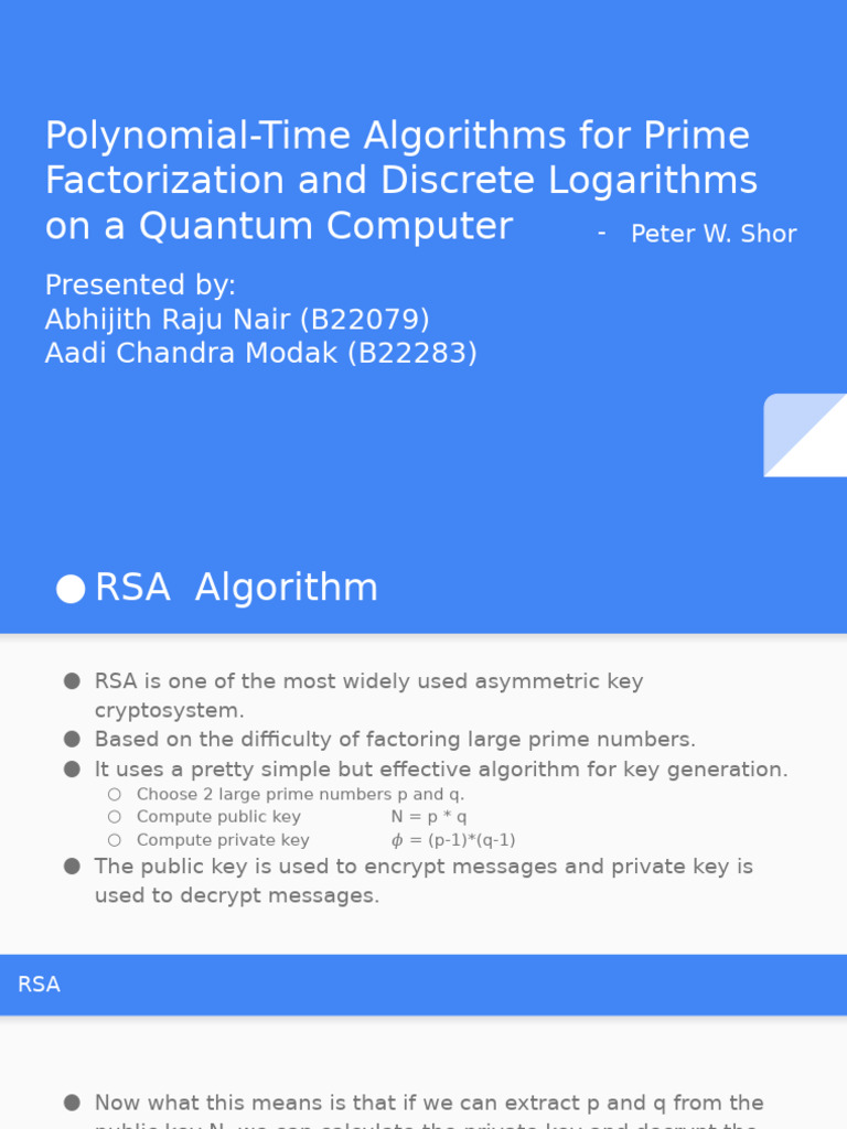 Group31 Shor Algorithm | PDF | Quantum Computing | Cryptography