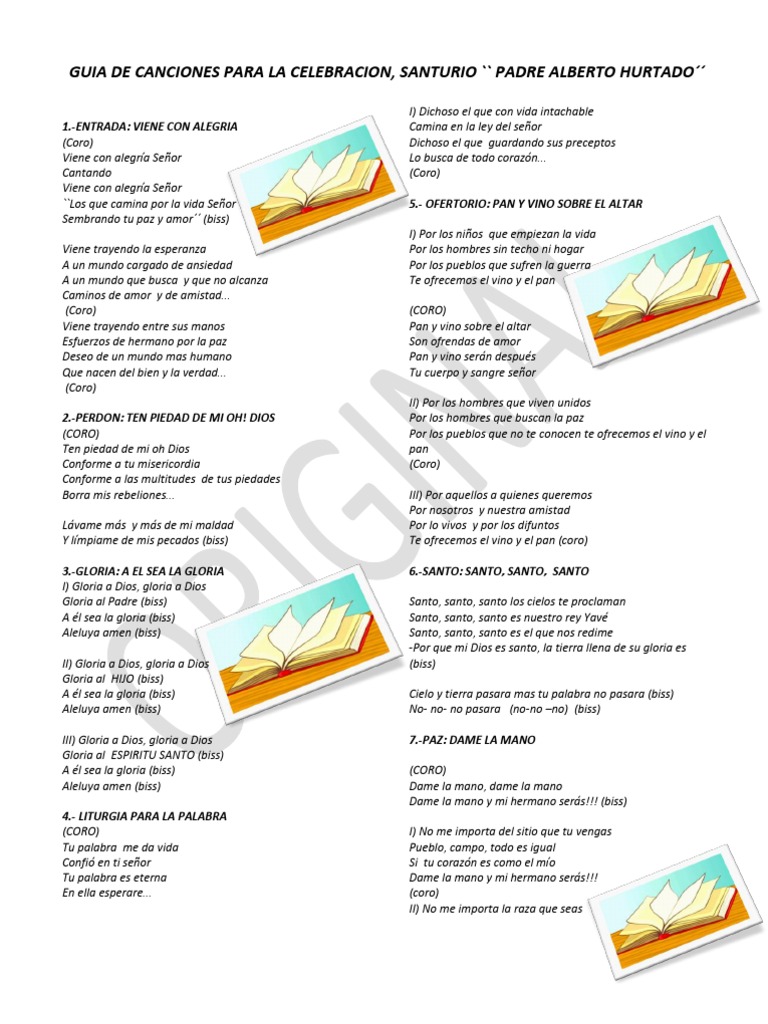 i Guia de Canciones Para La Misa | Misa (liturgia) | Teología