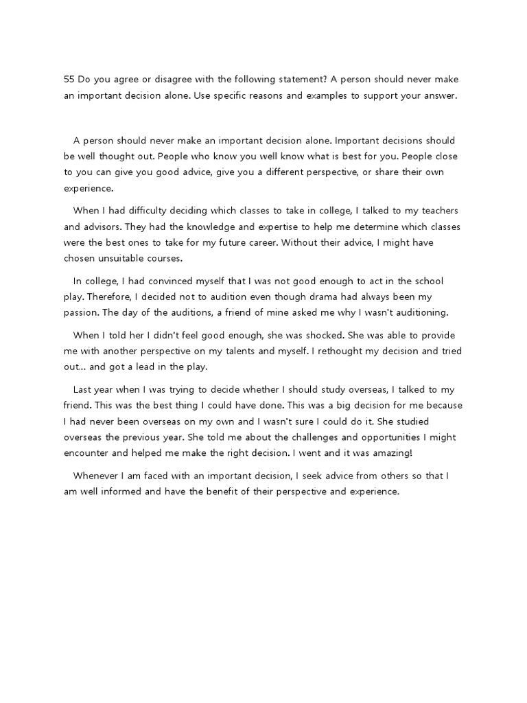 Importance of Seeking Advice in Decisions | PDF