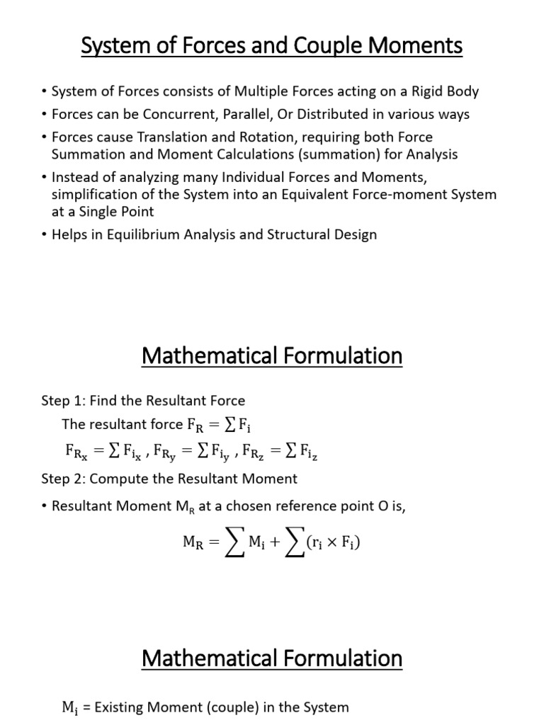 Analyzing Forces and Moments in Rigid Bodies | PDF | Rotation | Force