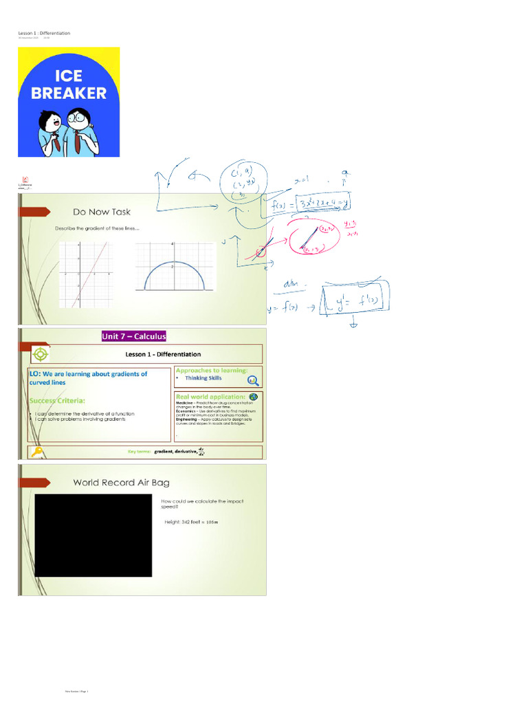 Lesson 1 Differentiation | PDF