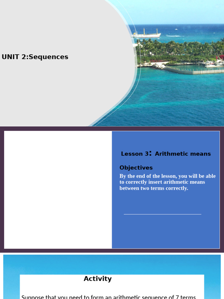 Arithmetic Means in Sequences | PDF