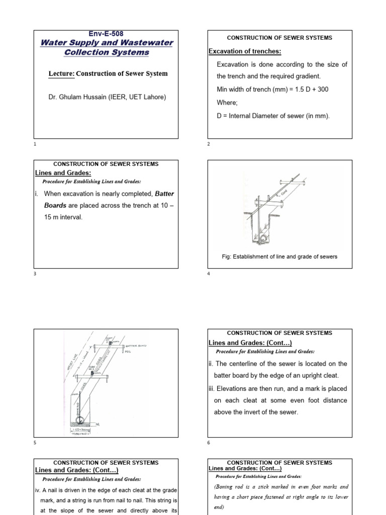 Lec - Sewer Construction | PDF | Sanitary Sewer