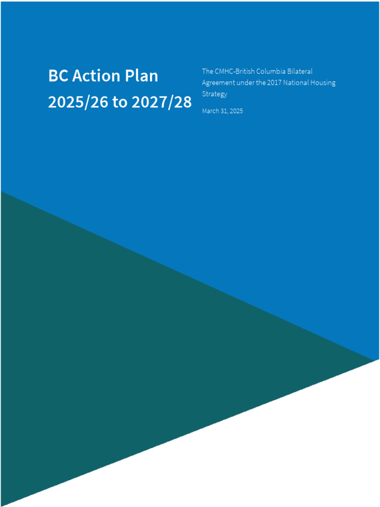 BC Action Plan 2025 28 | PDF | Homelessness | Affordable Housing