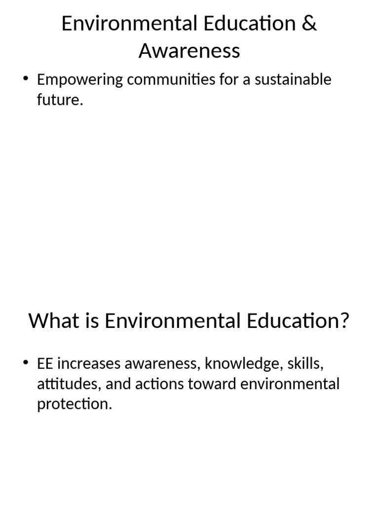 Environmental Education for Sustainability | PDF