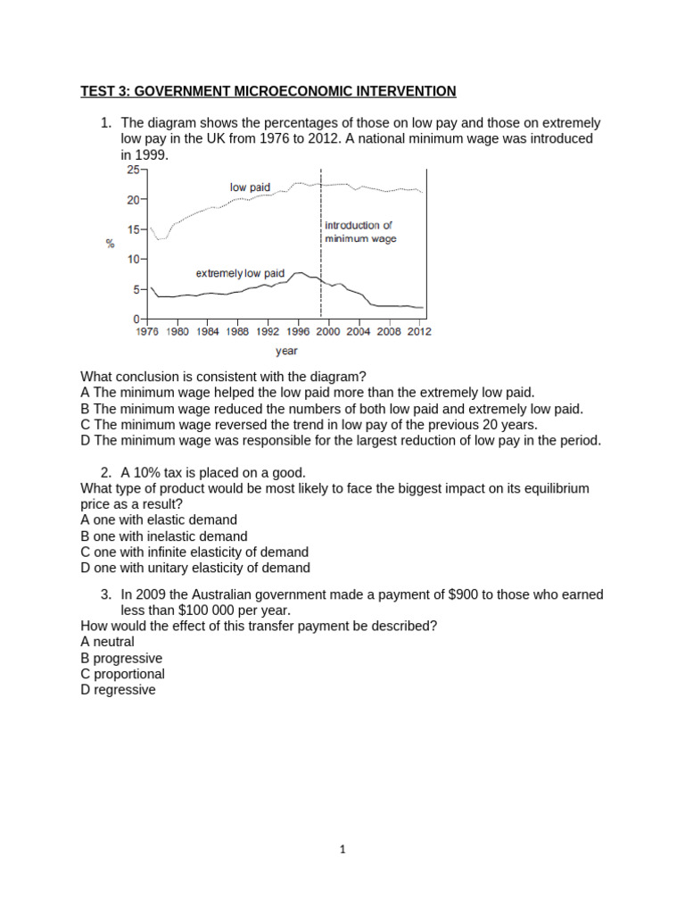Test 3 GVT Microeconomic Intervention | PDF | Taxes | Subsidy