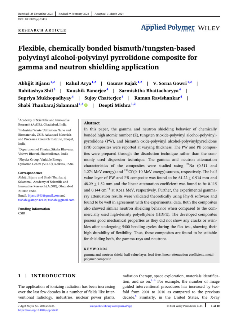 Gamma-Neutron Shielding Abhijit Paper3 | PDF | Gamma Ray | Radiation