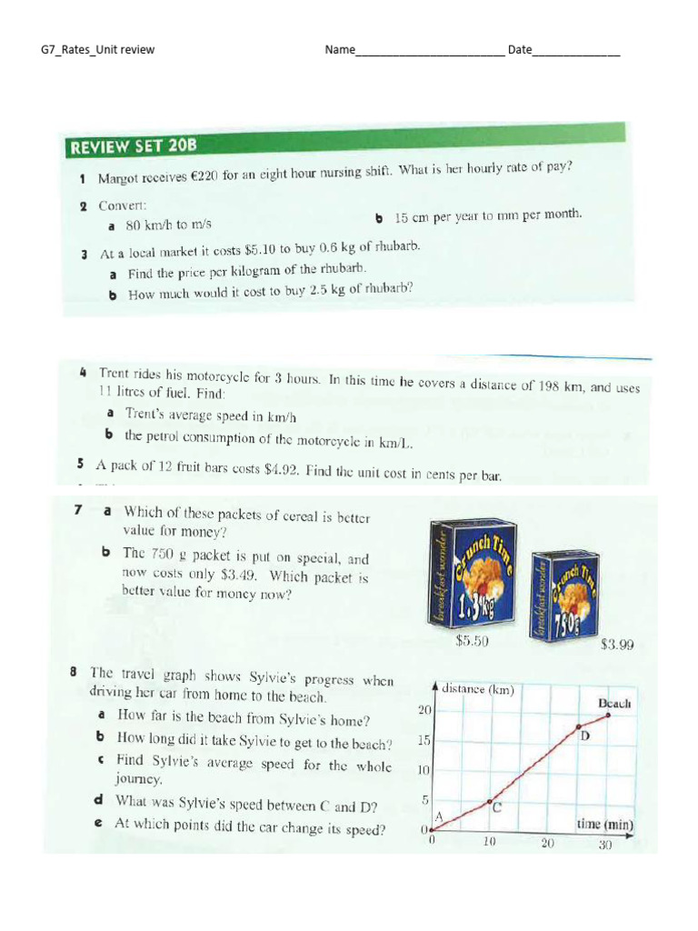 G7 Rates-Unit Review | PDF