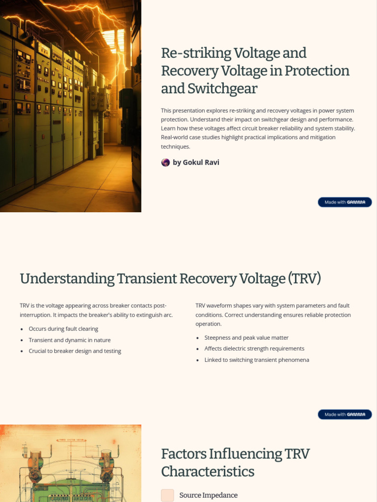 Re-striking & Recovery Voltage Insights | PDF | Electric Arc ...