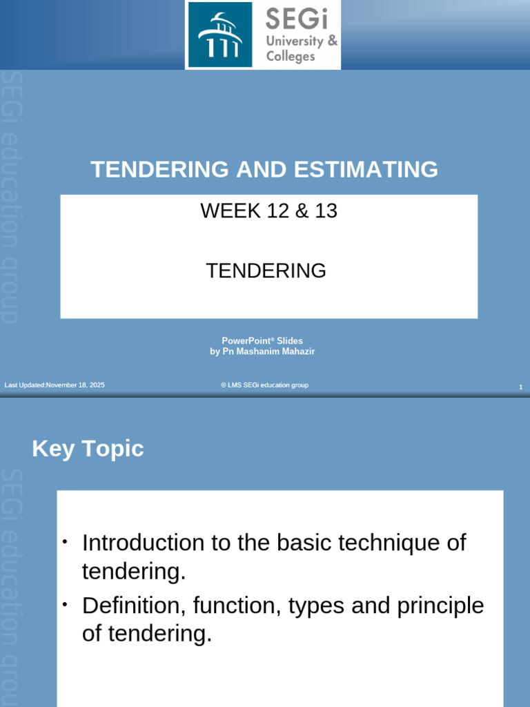 Tendering Process in Construction Projects | PDF | Business