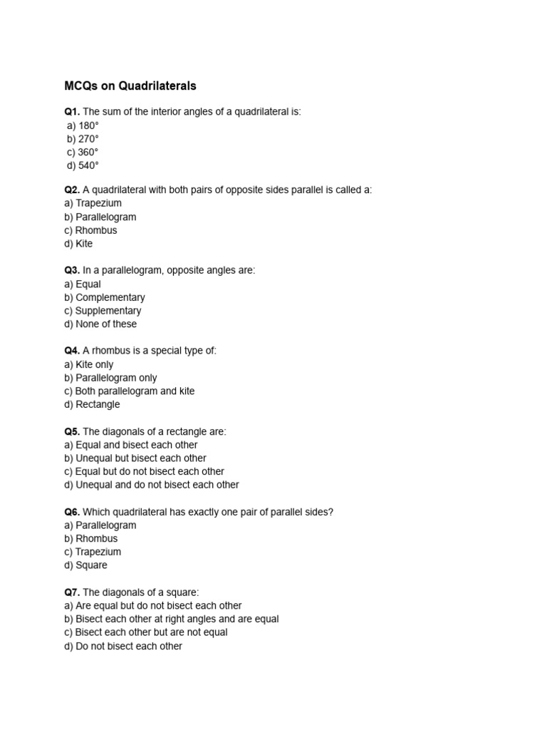 8-Question Bank-2025-26 | PDF | Rectangle | Classical Geometry