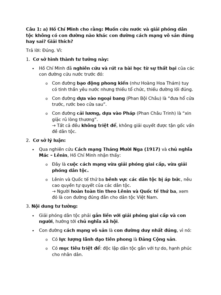 Ôn tập TTHCM | PDF