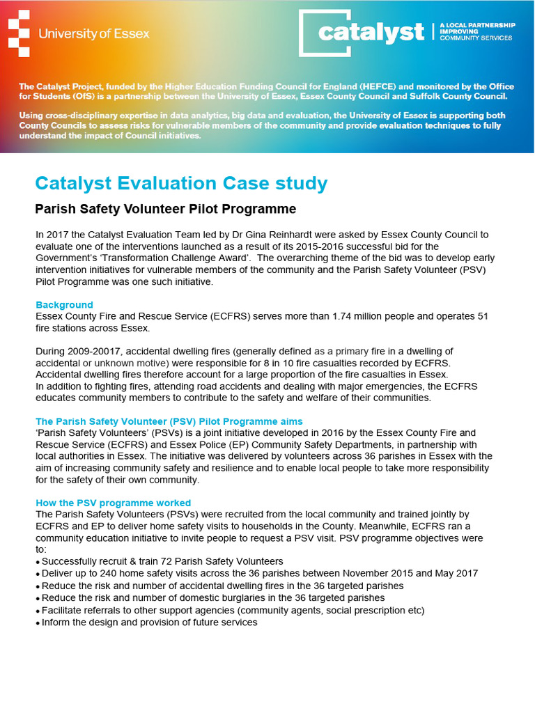 Catalyst Project - ECFRS - PVS - Case Study PDF | PDF