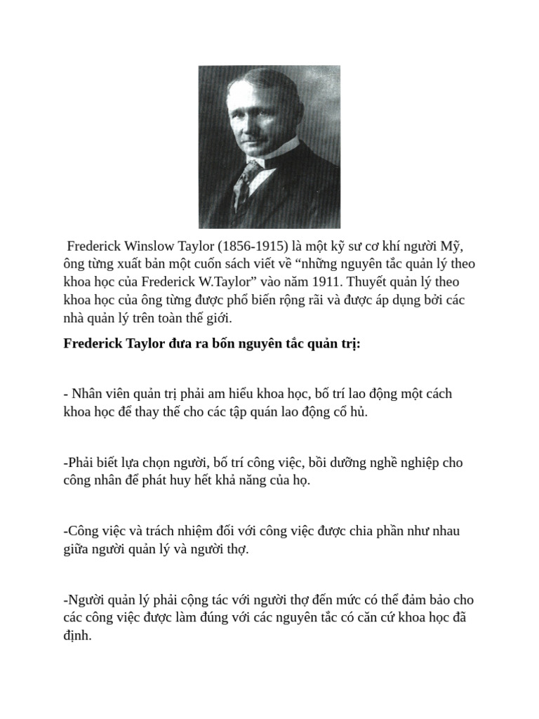 Frederick Winslow Taylor Charles Babbage | PDF