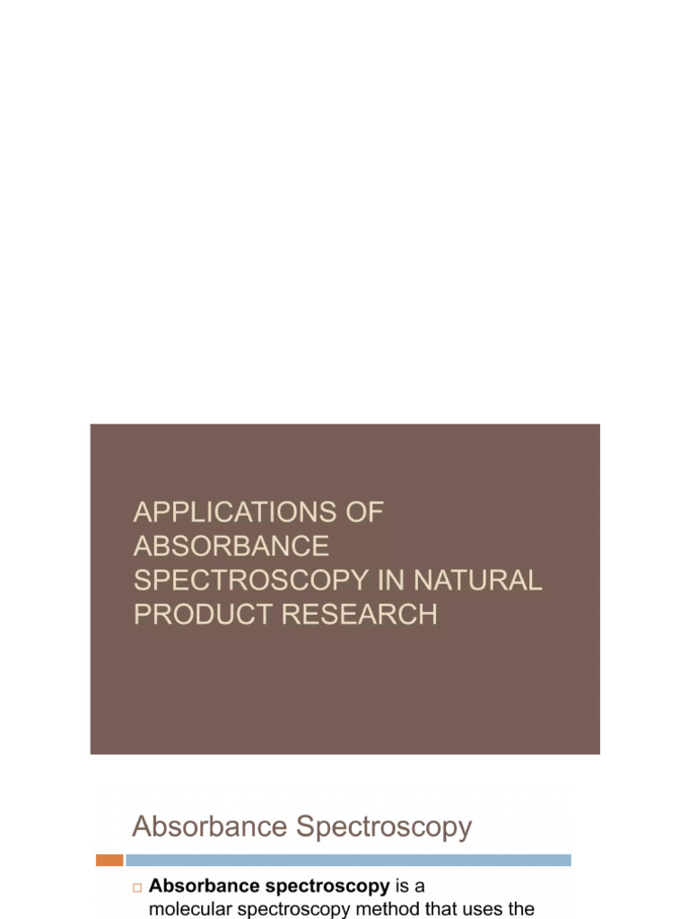 Uv Visible Spectroscopy | PDF