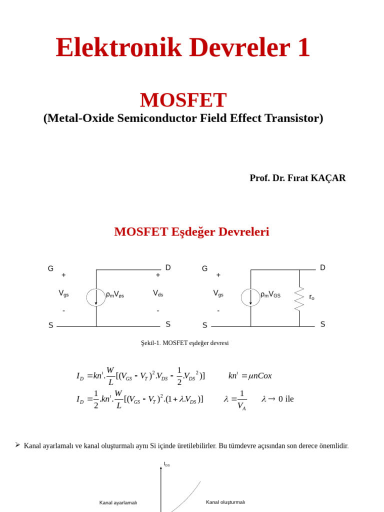 Ed1-13.Hafta - Mosfet - Ac | PDF