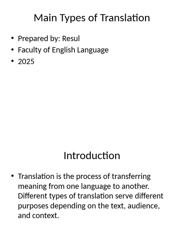 Main Types of Translation Resul | PDF | Translations | Semantics