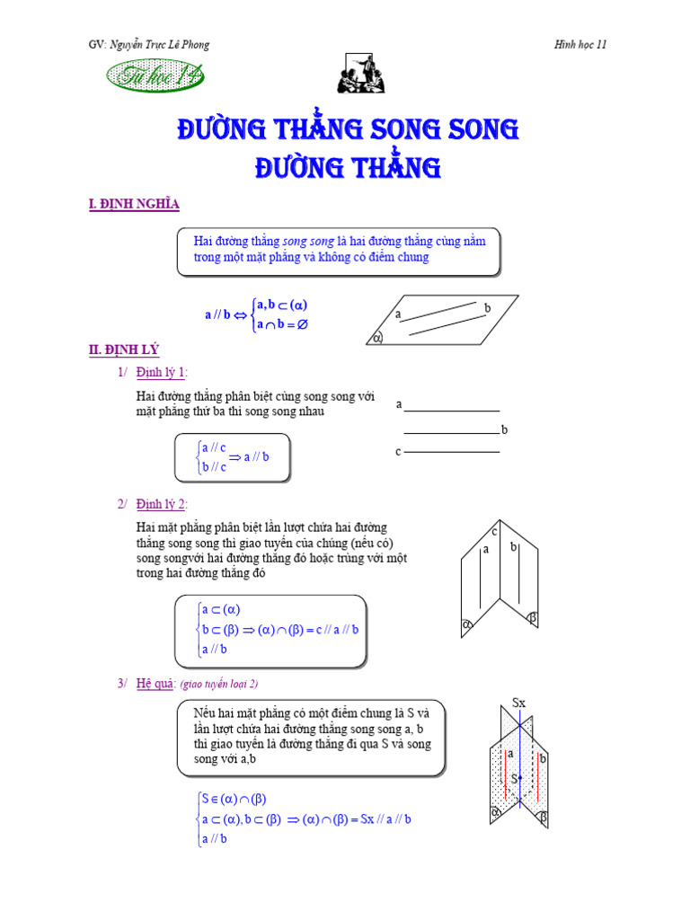 Th14 - Duong Thang Song Song Duong Thang | PDF