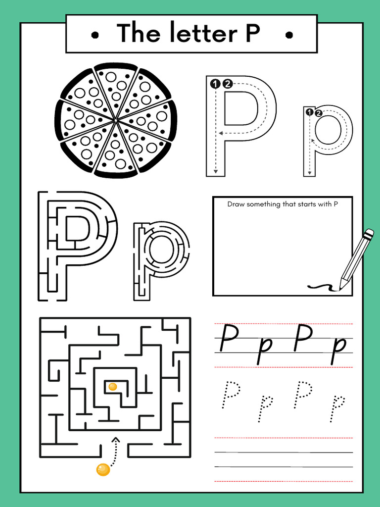The Letter P Alphabet Worksheet | PDF